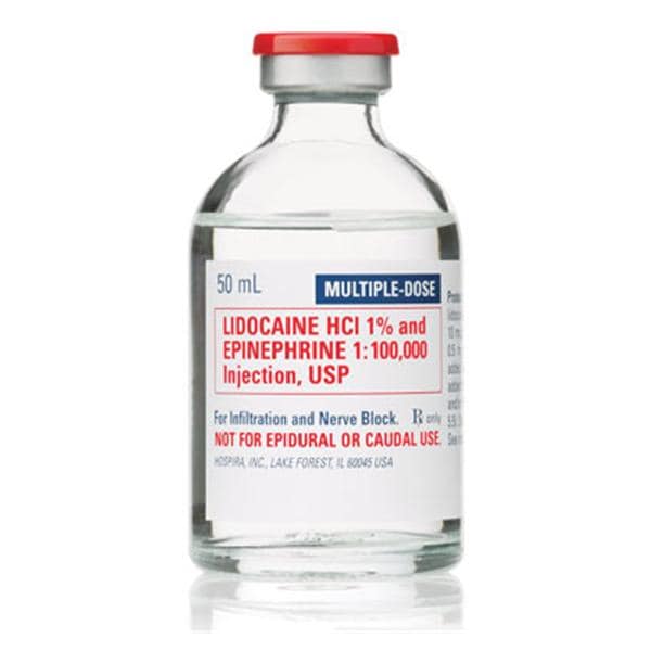 Lidocaine HCl / Epinephrine 1% - 1:100,000 Injection Multiple Dose Vial 50 mL | CircleAMedical