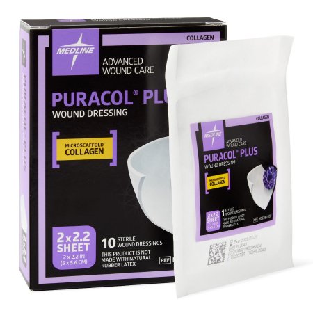 Collagen Dressing Puracol™ Plus Collagen 2 X 2-1/4 Inch 10 per Pack ...