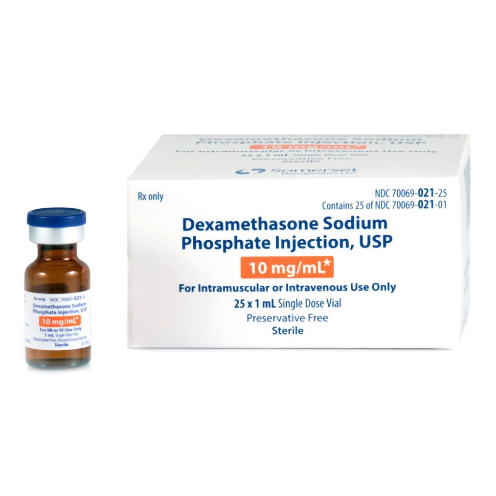 Dexamethasone Sodium Phosphate, Preservative Free 10 mg / mL Injection 1 mL | CircleAMedical
