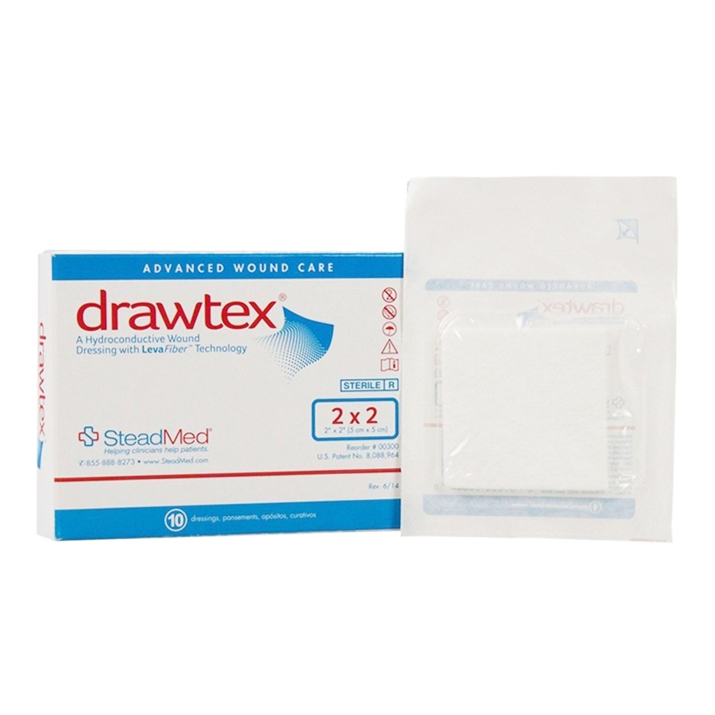 Hydroconductive Wound Dressing Drawtex® 2 X 2 Inch Square | CircleAMedical